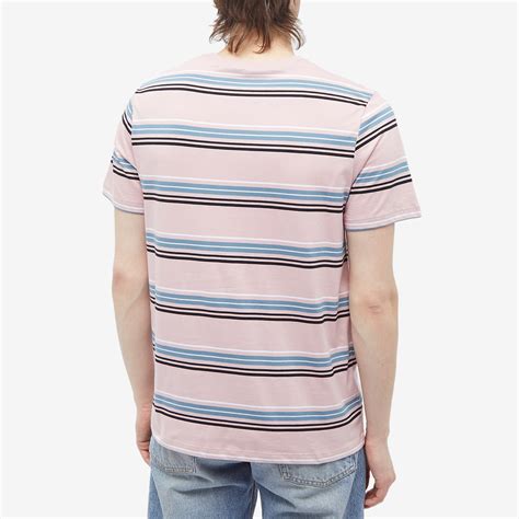 Fred Perry Stripe T Shirt Chalky Pink End Fr