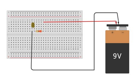 Circuit Design Led Battery Tinkercad