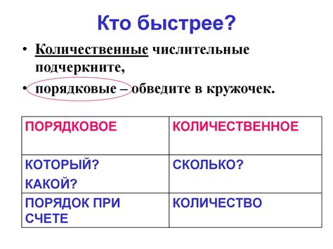 Количественные и порядковые числительные презентация онлайн