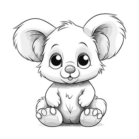 아이들을 위한 귀여운 곰 색칠 페이지 손으로 그린 곰 개요 그림 프리미엄 벡터 프리미엄 Ai 생성 벡터