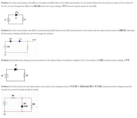 Solved Problem In The Circuit Below The LED Is A Chegg