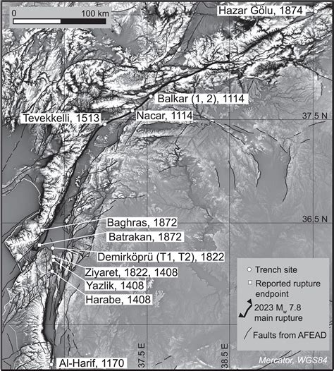 Identification Of Source Faults Of Large Earthquakes In The Turkey