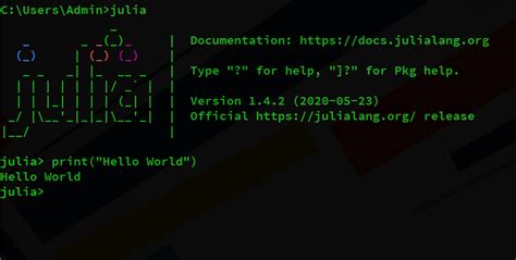 Hello World In Julia Geeksforgeeks