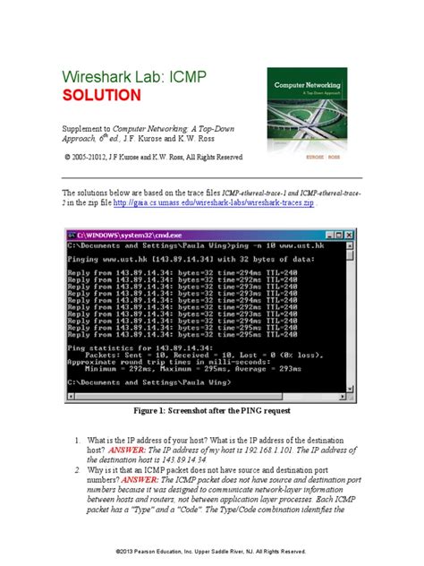solution wireshark lab icmp pdf computer networking cyberspace