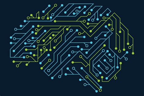 Artificial Intelligence Brain Illustration With Board Circuit Circuit