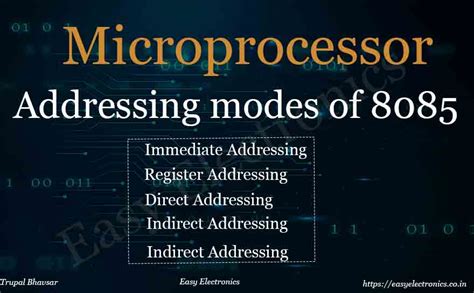 addressing modes of 8085 microprocessor easy electronics