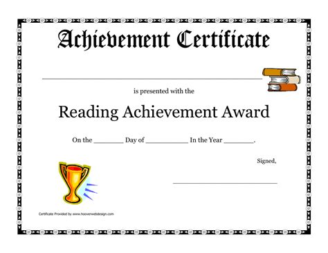 Free Reading Certificates Templates Wiyoi