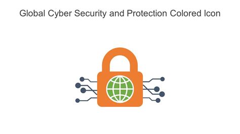 Global Cyber Security And Protection Colored Icon In Powerpoint Pptx Png And Editable Eps Format