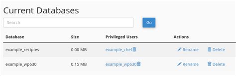 Managing Existing Databases In Cpanel Catalyst
