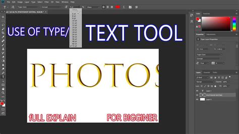 How To Use Text Tool In Photoshop Full Explain Text Tool Photoshop Tutorial Jalpapatel