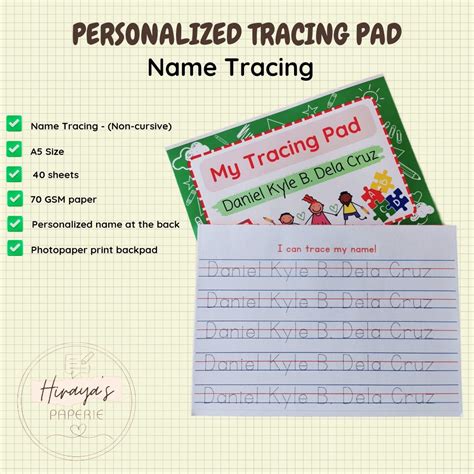 Personalized Name Tracing Non Cursive On Carousell