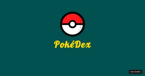 Starter PokeDex Example Part 1 Html Css Javascript Codesandbox