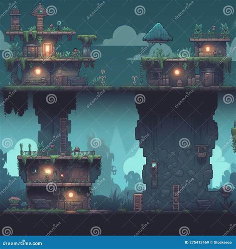 D Game Assets For Inside Style Platform Games Stock Illustration Illustration Of Character