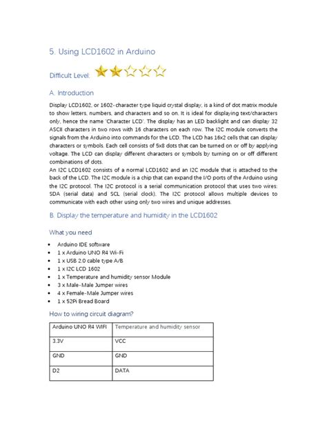 5using Lcd1602 In Arduino Pdf Arduino Liquid Crystal Display