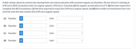 Solved A Disk Rotates About Its Central Axis Starting From