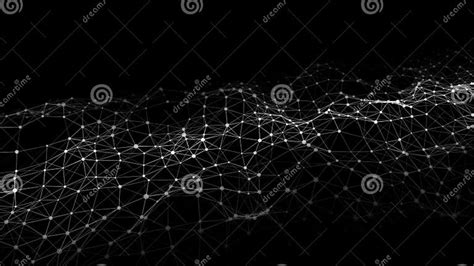 Low Poly Shape With Connecting Dots And Lines On Dark Backgroundabstract Polygonal Space Dark