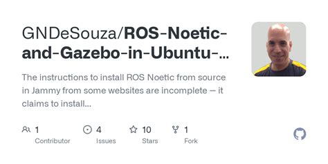 ros noetic and gazebo in ubuntu 22 04 readme md at main · gndesouza ros