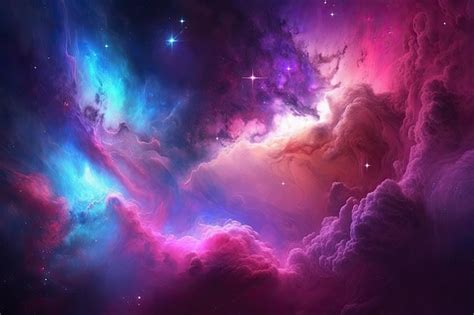 Premium Ai Image Nebulas Stars And A Vivid Pink And Purple Cosmic
