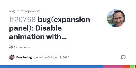 Bug Expansion Panel Disable Animation With Disabled True Stopped Working In Angular 10