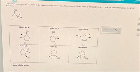 Solved Check the box under each structure in the table that | Chegg.com