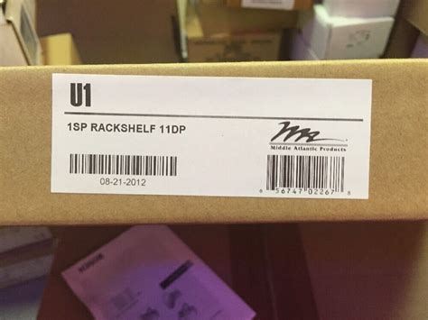 Middle Atlantic - U1 Universal Rack Shelf Isp 11dp | eBay