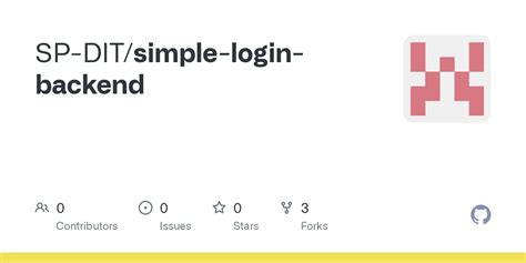 Github Sp Dit Simple Login Backend