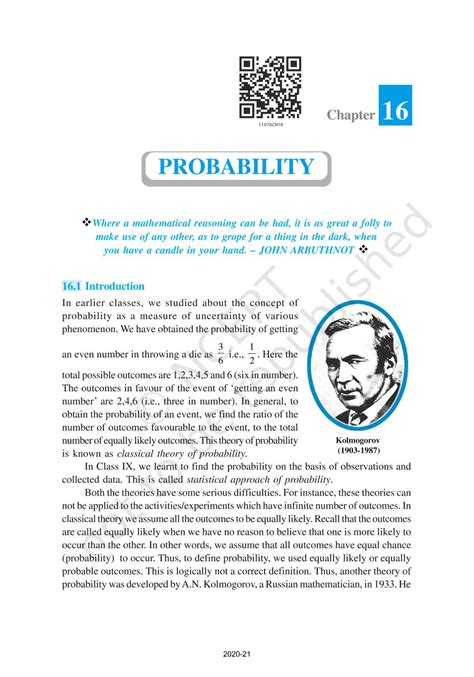 Probability Ncert Book Of Class 11 Mathematics