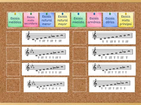 Identifica El Tipo De Escala Une Las Parejas
