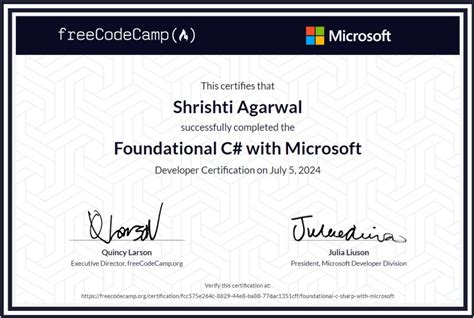 Csharp Certification Shrishti Agarwal 14 Comments