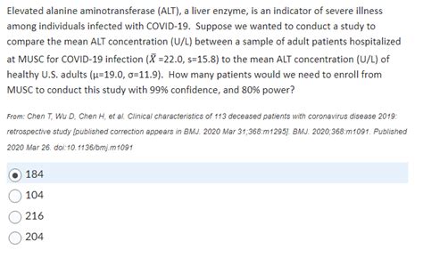 Solved Elevated Alanine Aminotransferase Alt A Liver