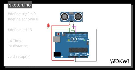 Ultrasonic Wokwi Esp32 Stm32 Arduino Simulator