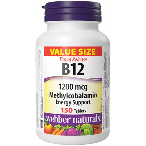 Webber Naturals Timed Release Vitamin B12 1200 Mcg 150 Ct Delivery Or Pickup Near Me Instacart