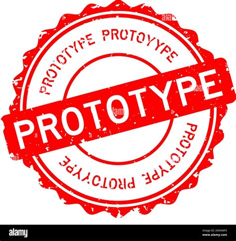 Grunge Red Prototype Word Round Rubber Seal Stamp On White Background Stock Vector Image And Art