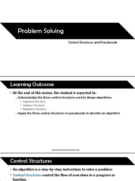 22 Control Sturcture Pdf Control Flow Algorithms