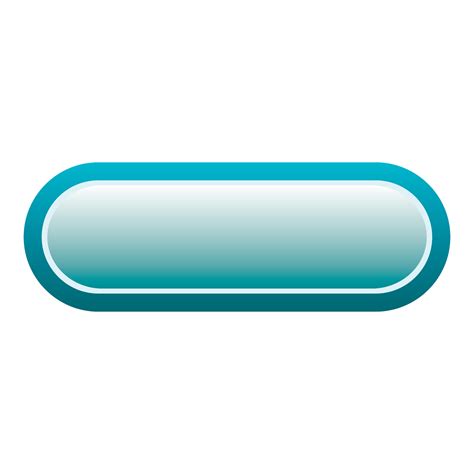 Blue Rectangle Button Icon Flat Style 15073393 Vector Art At Vecteezy