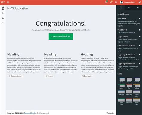 Extension การติดตั้งและสร้าง Theme ด้วย Yii2 Adminlte Theme