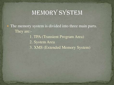 Conventional Memory