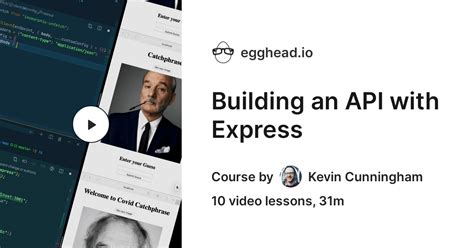 Online Course Building An API With Express From Egghead Io Class Central