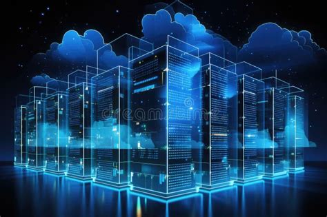 Cloud Computing Transfer Big Data On Internet Futuristic Digital