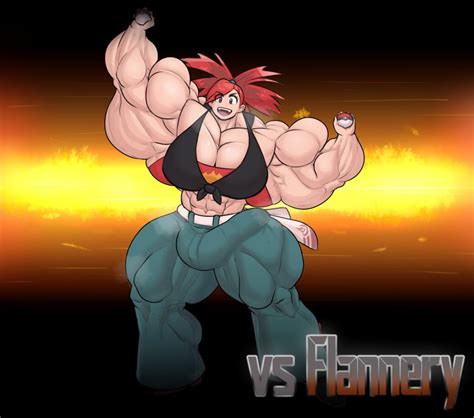 Rule 34 Alternate Muscle Size Flannery Pokemon Futanari Huge Pecs