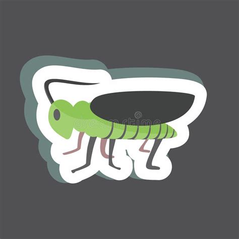 Sticker Grasshopper Suitable For Animal Symbol Simple Design Editable Design Template Vector Sticker Grasshopper Suitable For Animal Symbol Simple Design Editable Design Template Vector