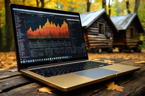 Financial Market Analyst Working On Graphs And Diagrams On Notebook Screen With A Focus On