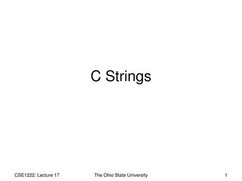 ppt c strings powerpoint presentation free download id 5552002