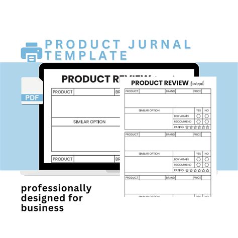 Digital Product Review Template Printable Product Analysis Product Evaluation Pdf Client