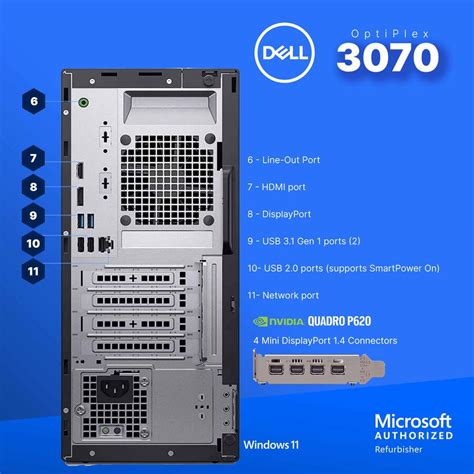 Dell Refurbished Excellent Optiplex 3070 Tower Computer Intel I5 Nvidia