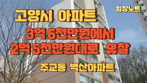 고양시 덕양구 주교동 벽산아파트 아파트 경매 임장 3억6천에서 2억5천 ★2023타경71857 Youtube