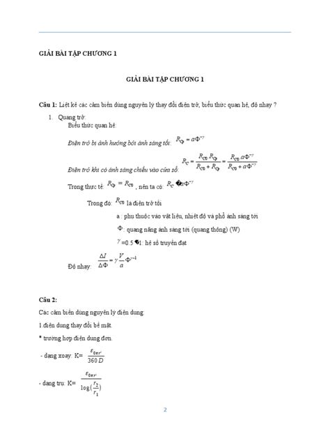 Bai Tap Chuong 1 | PDF