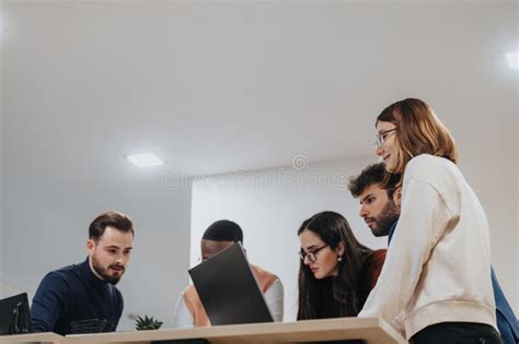 Businesspeople Collaborating On Data Analytics And Financial Planning For Business Growth Stock