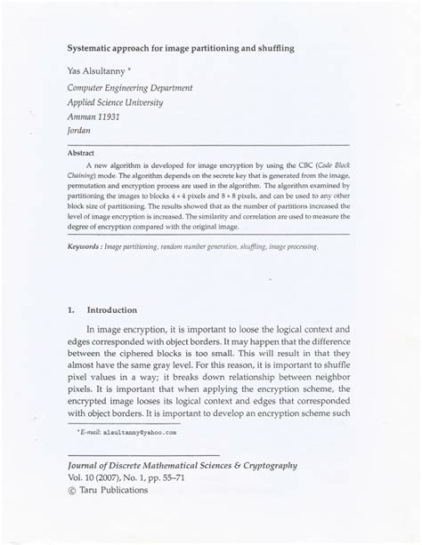 Pdf Systematic Approach For Image Partitioning And Shuffling