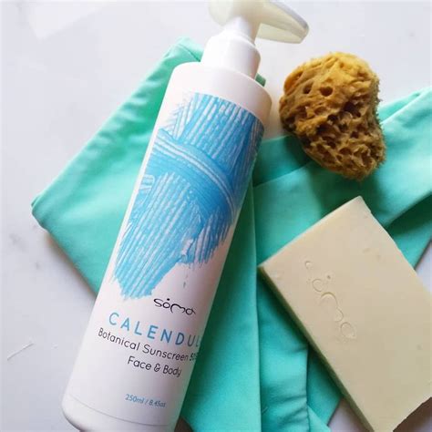 Beach Basics 🌅🌞 Botanical Sunscreen With Calendula Extract And Silk Soap💙 Find Them On Our Etsy